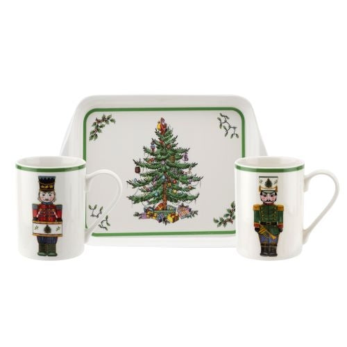 Christmas Tree Nutcracker Set of 2 Mugs & Tray – Home on water st.