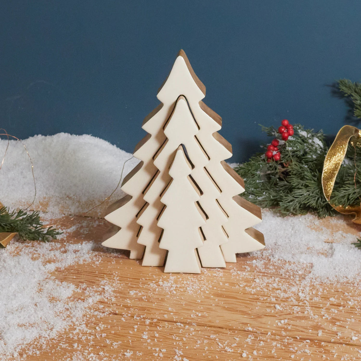 Mango Wood & Enamel Pop-Out Tree – Home on water st.