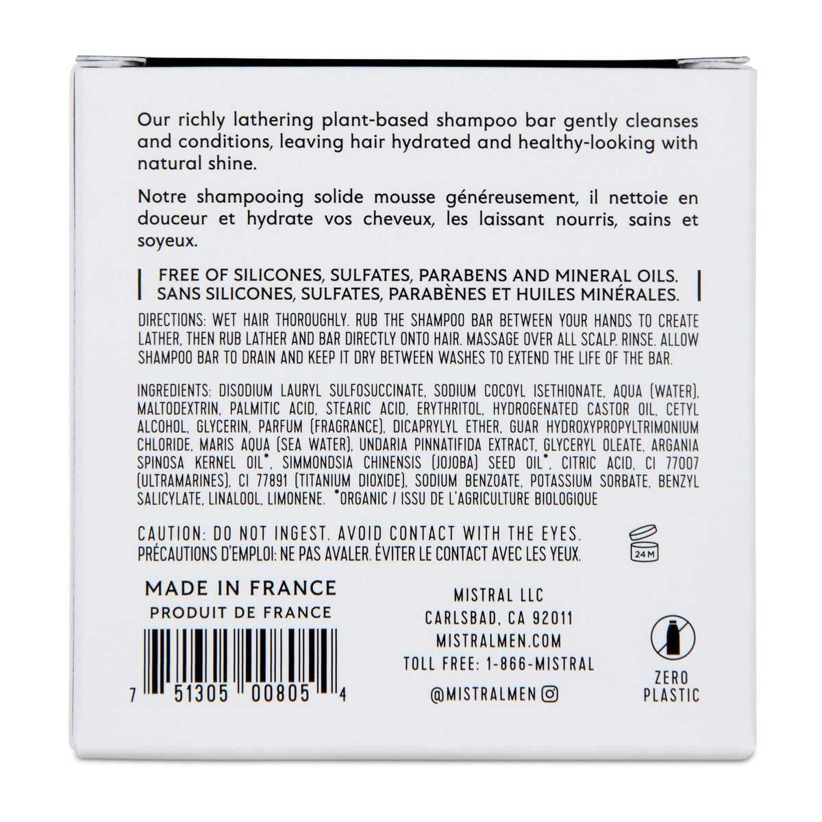 Mistral Men's 2-1 Solid Shampoo Bar – Home on water st.