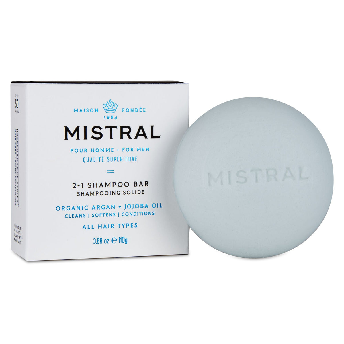 Mistral Men's 2-1 Solid Shampoo Bar – Home on water st.